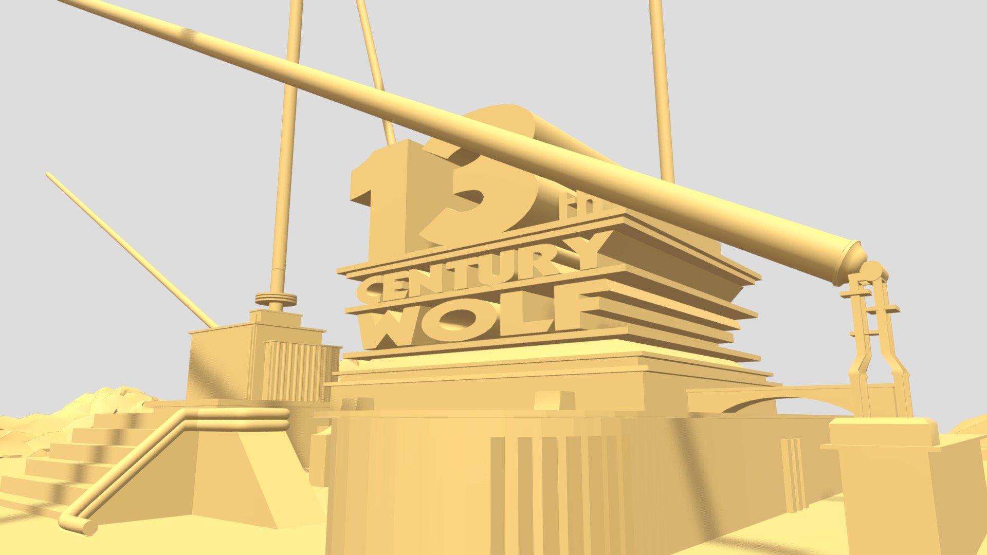 13th Century Wolf Logo (Modified) - Download Free 3D model by David ...