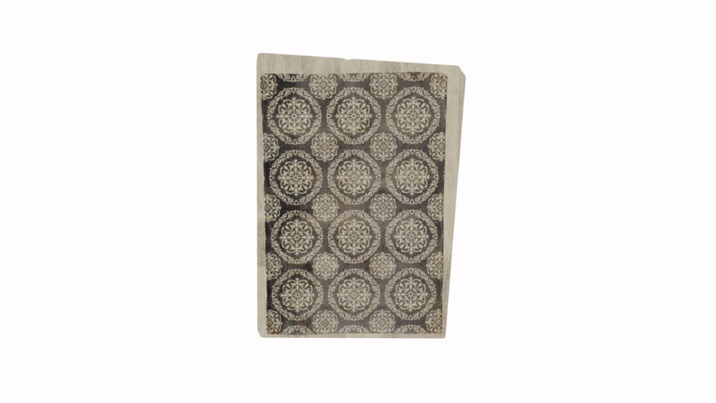 95x58 Grey White Decorative Rug TEXT - 3D model by Everest Media Inc ...