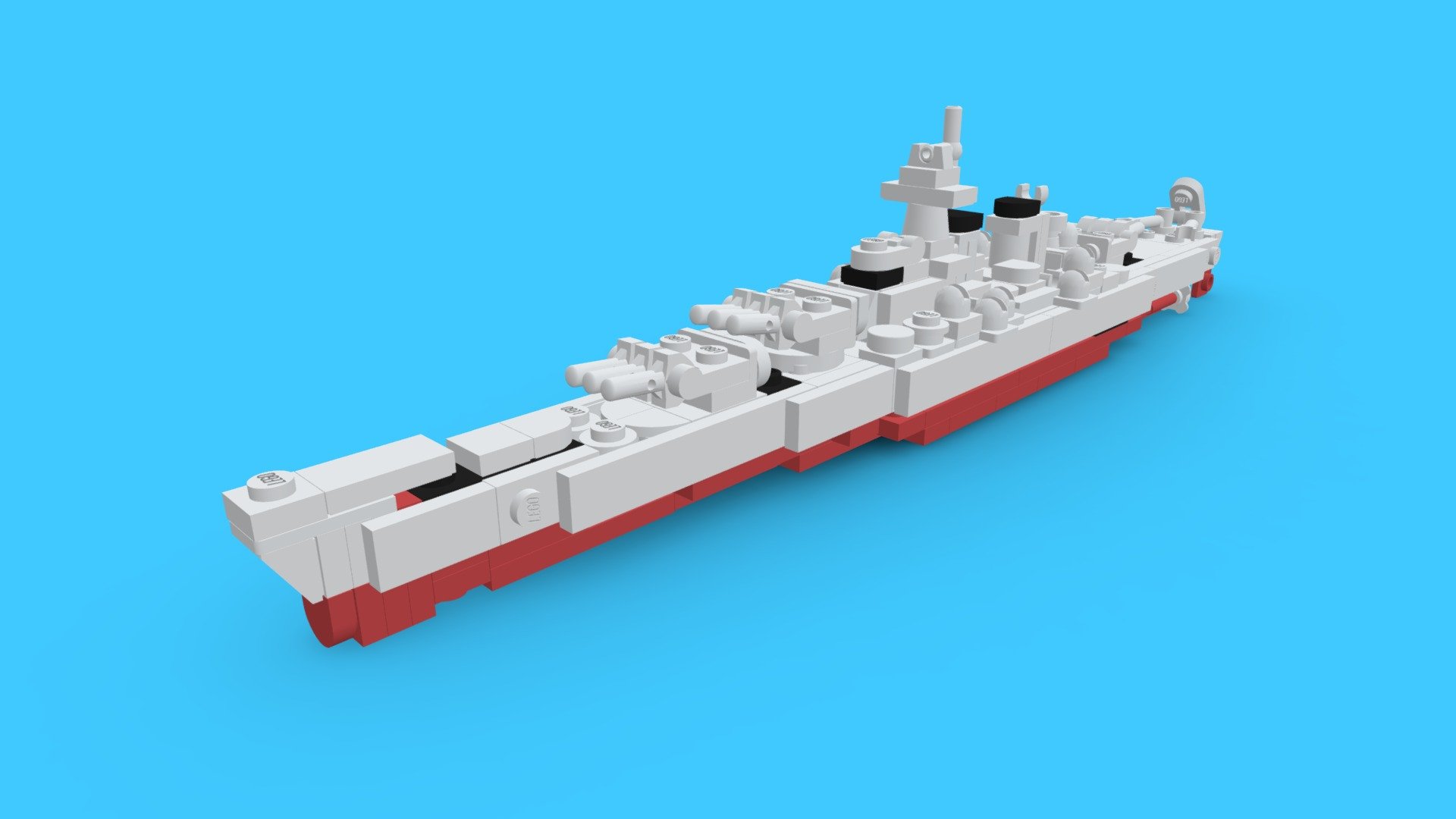 LEGO USS Wisconsin Battleship MOC [#183] - 3D model by The Bobby Brix ...