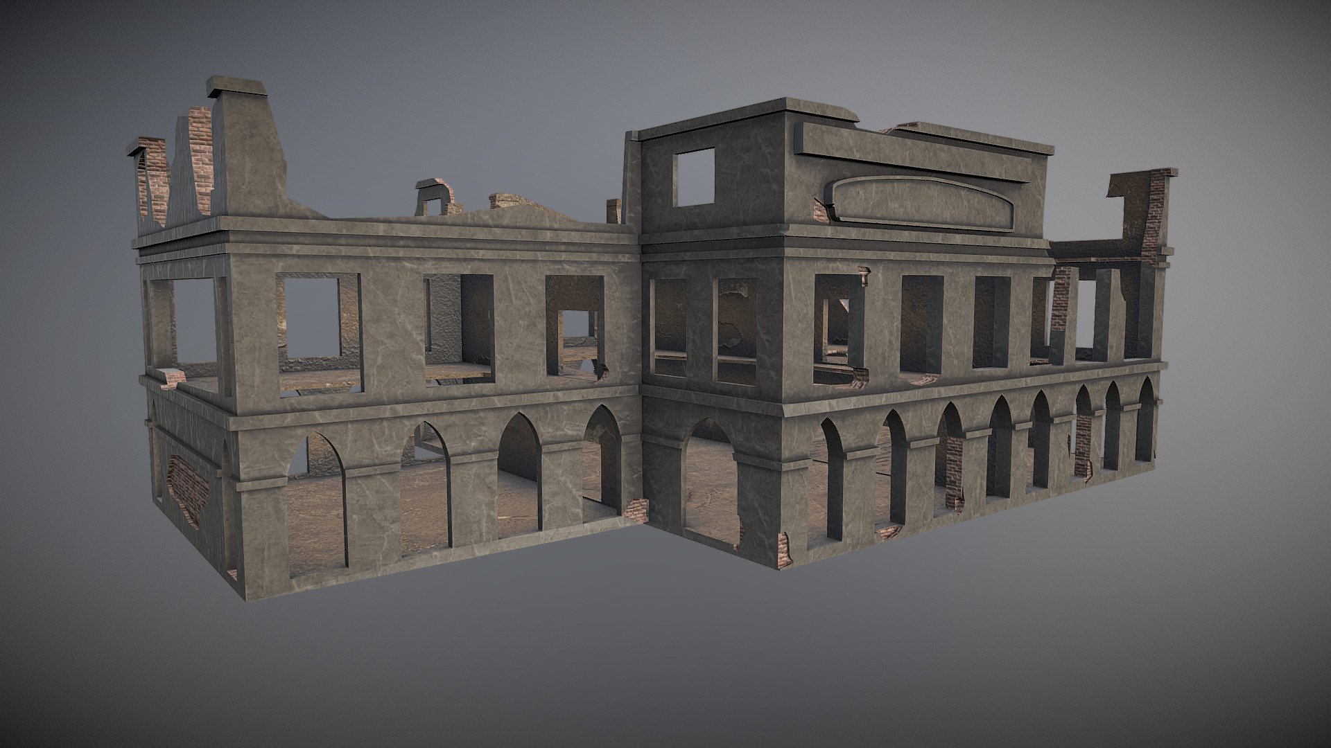 An Old Building - Download Free 3D model by tonyflanagan [109afc8 ...