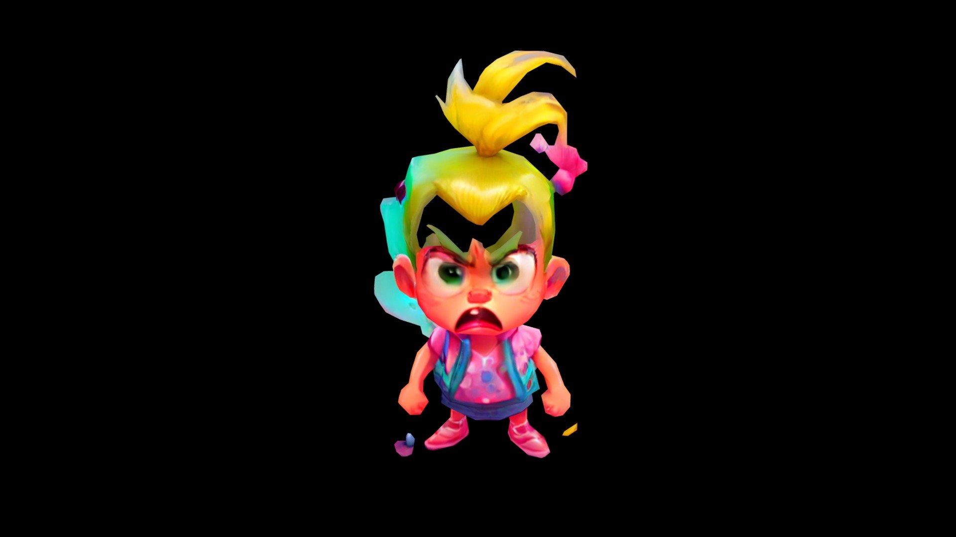 Pink Joy A Playful Cartoon Font Toy Illustration - Download Free 3D ...