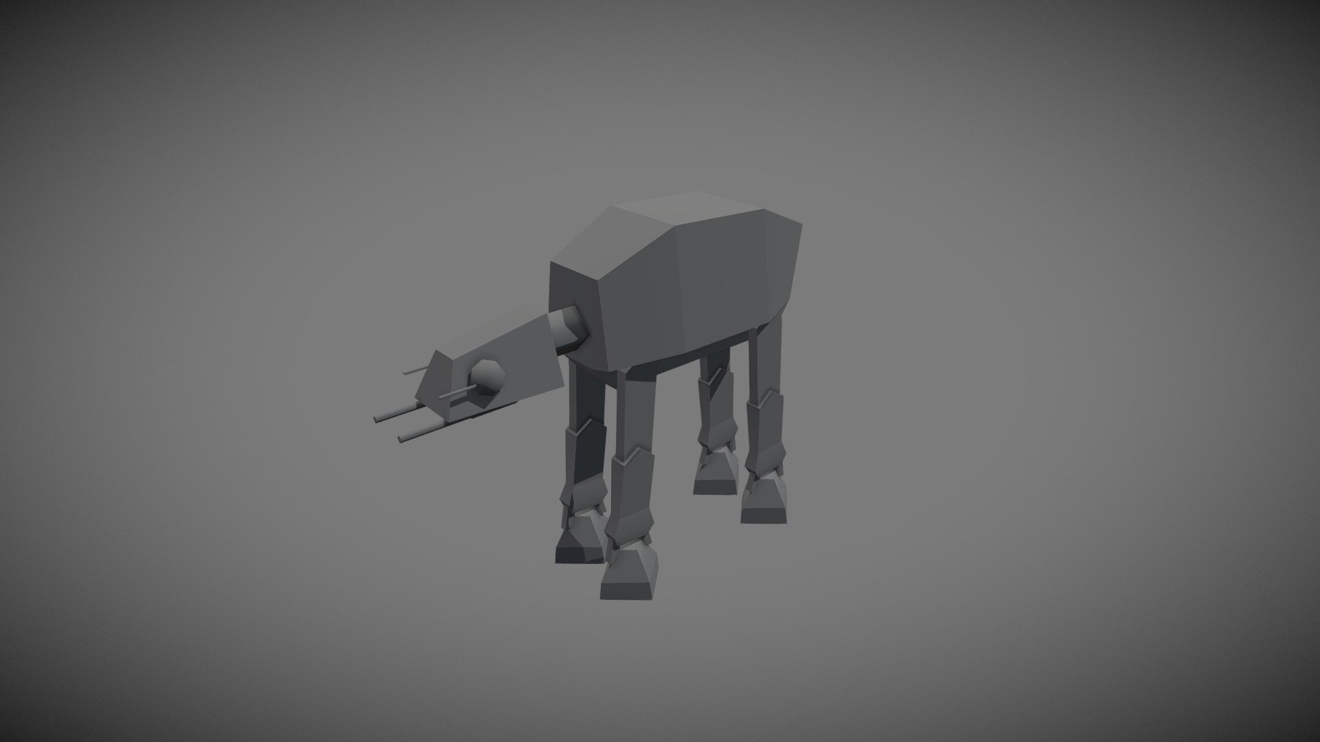 Low-Poly ATAT challenge : 30 mins, 500 tris - 3D model by Simus ...