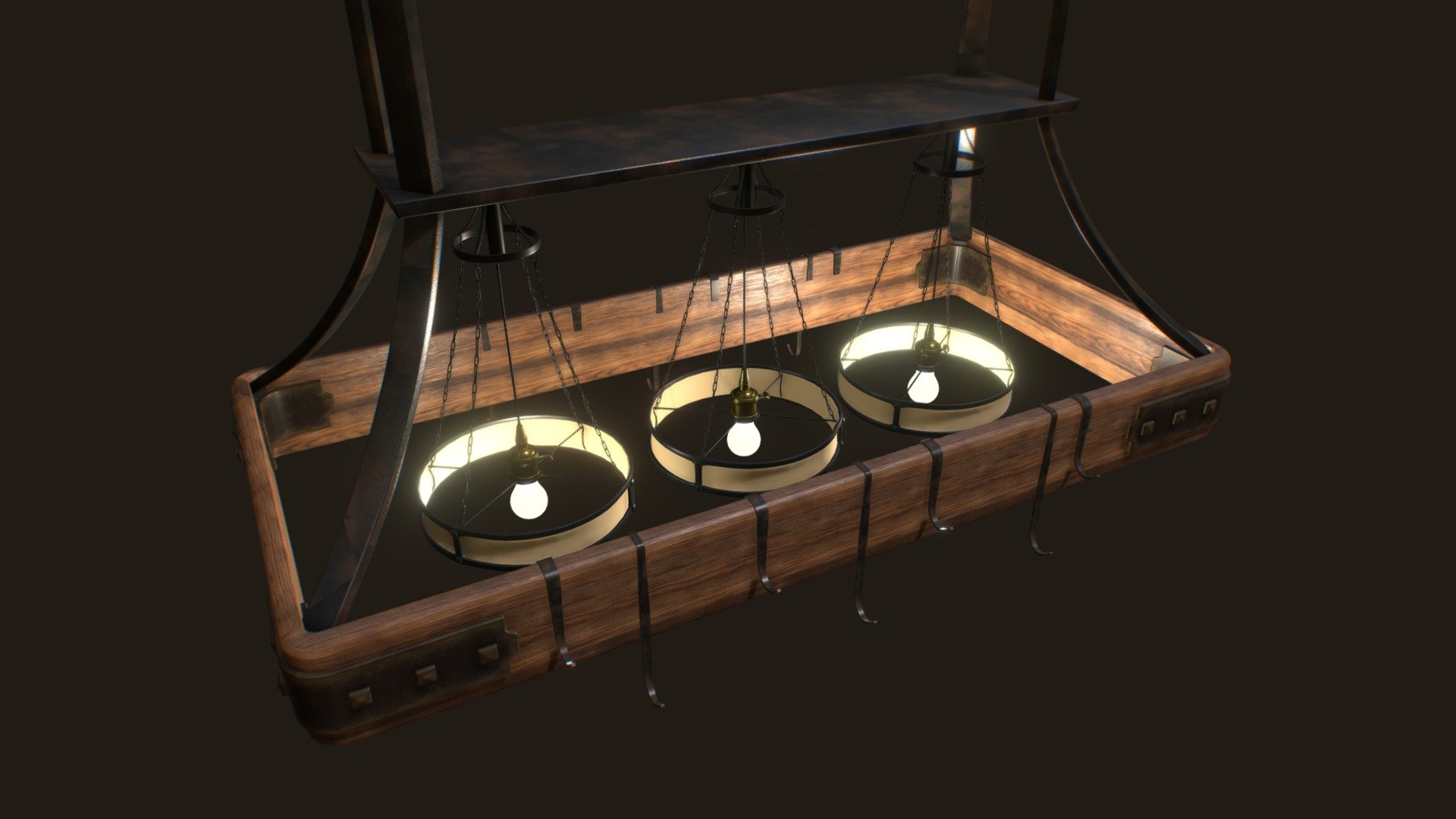 rustic hanging kitchen lights - Download Free 3D model by skeeeyee ...