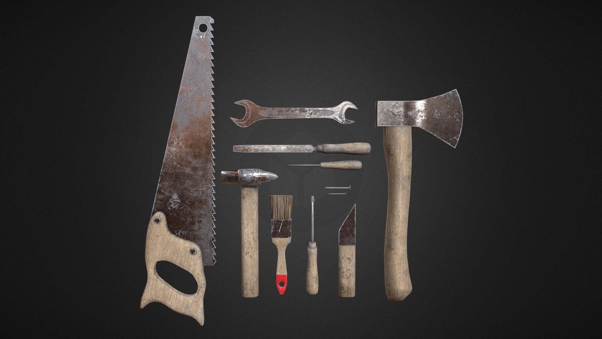 Carpentry Tools Pack - 3D model by Alex Krush (@Alex_Krush) [10a2af2 ...