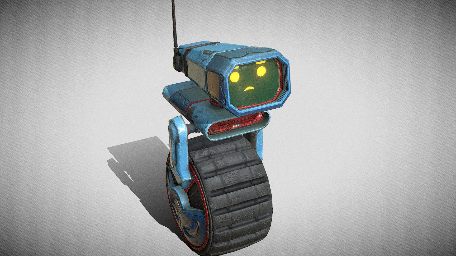 Wheeler - The Blue Rover Bot - Buy Royalty Free 3D model by ...