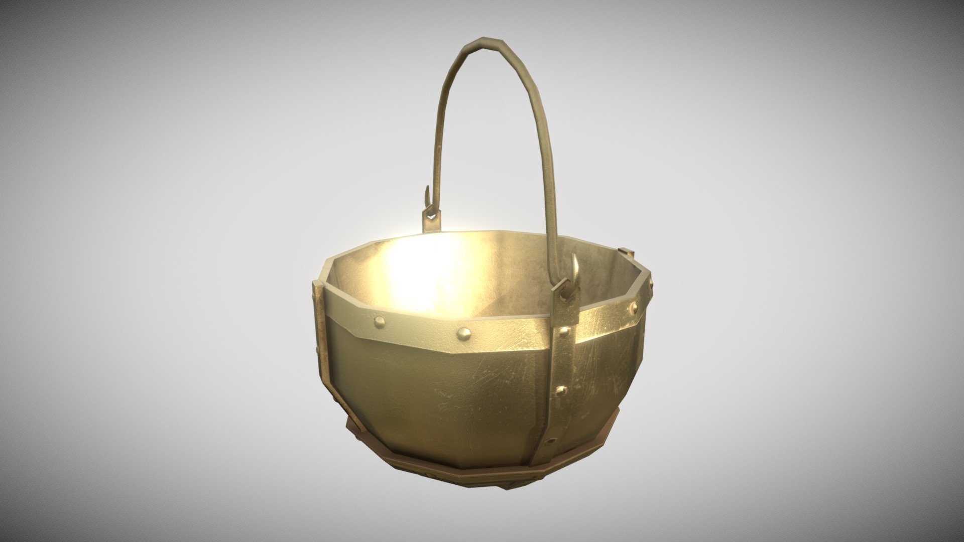 Cauldron Old Gold PBR VR AR Low-Poly - Buy Royalty Free 3D model by ...