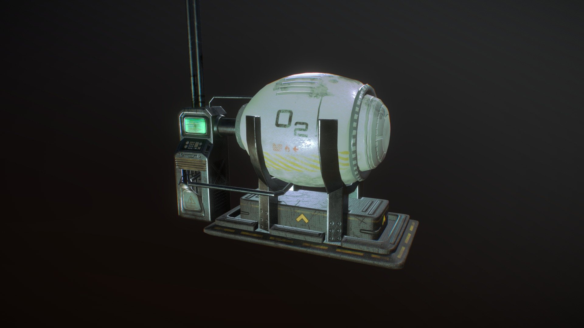 Old Sci-Fi Oxygen Tank - 3D model by Samuel (@sw.art) [10a7abd] - Sketchfab