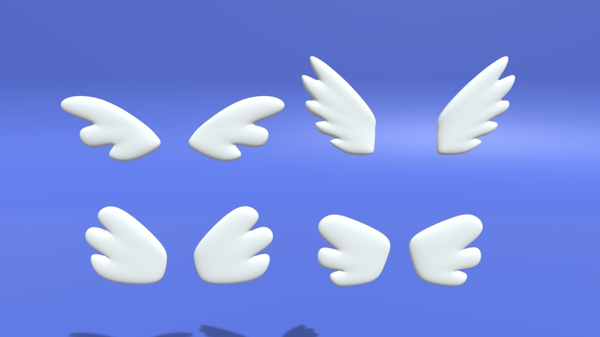 Cartoon Cute Wings Collection - Buy Royalty Free 3D model by Philip ...