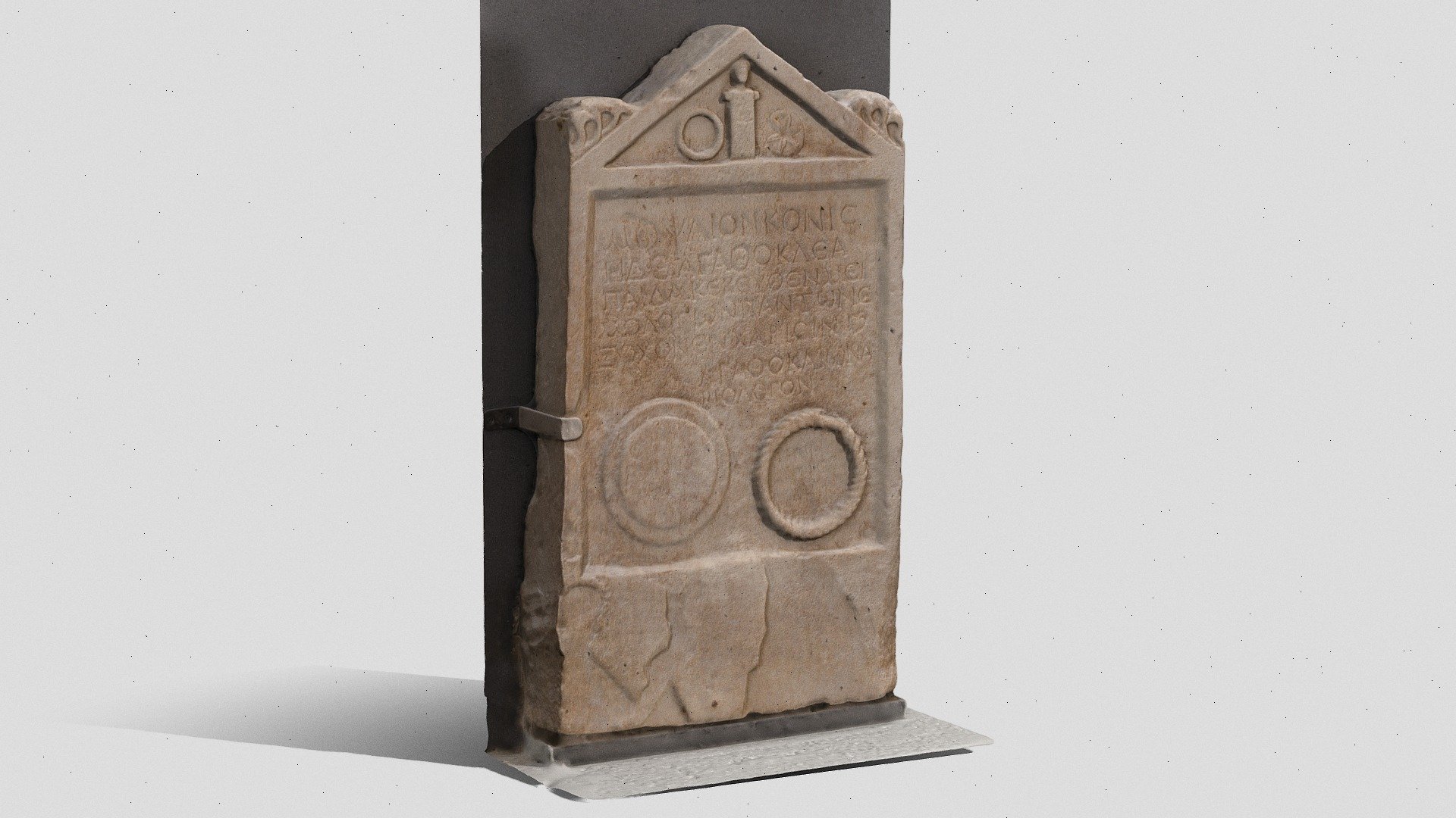 Pedimented stele of limestone - 3D model by BOCCF - Bank of Cyprus ...