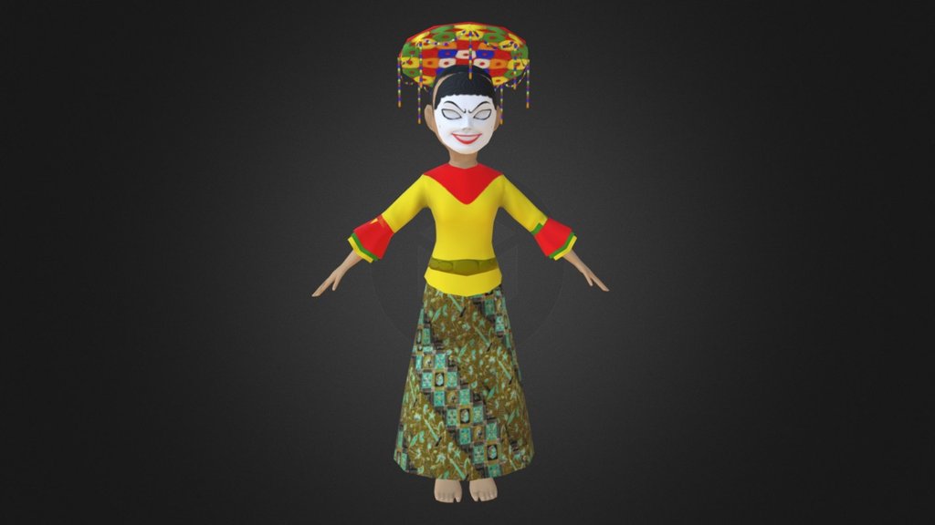 Tari Topeng - 3D model by Muhammad Qois (@perihutan) [10ab5b3] - Sketchfab