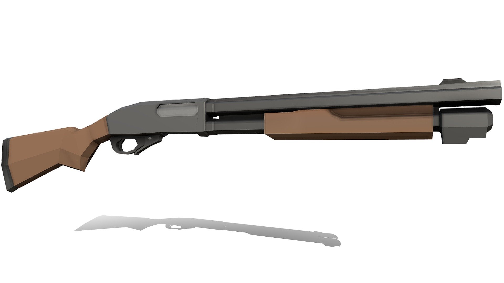 Pump Shotgun (Low Poly) - 3D model by Likonisa (@eDU6tjT5IDwTntq ...