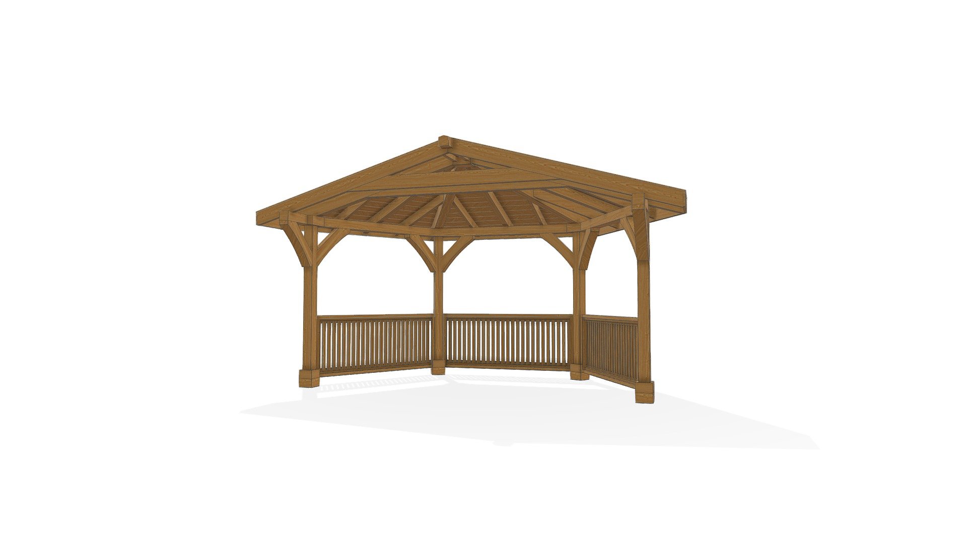 Custom Half Hexagonal Pavilion - 3D model by Conceptual Engineering ...