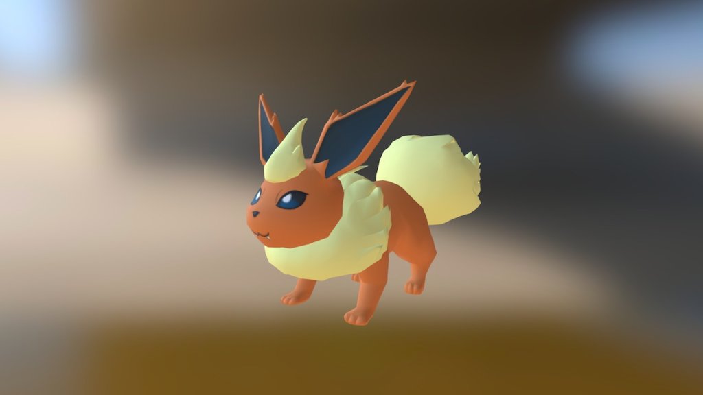 Flareon Low Poly - 3D model by Xavier Roca Crespo (@rocacrespox ...