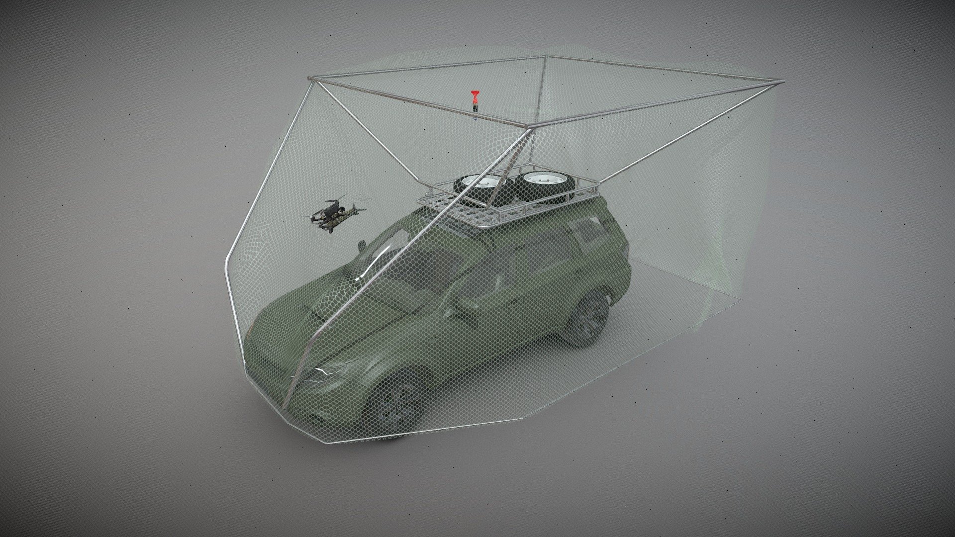 Drone shield for passenger cars concept - 3D model by Eyes On Ukraine ...