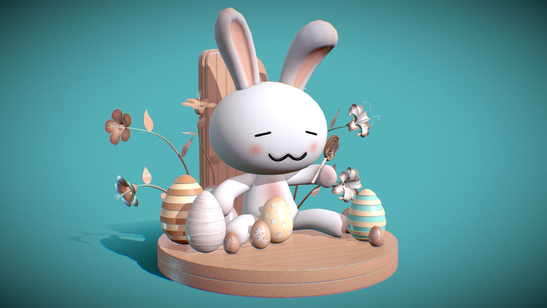 Easter Bunny - 3D model by arloopa [10c41a3] - Sketchfab