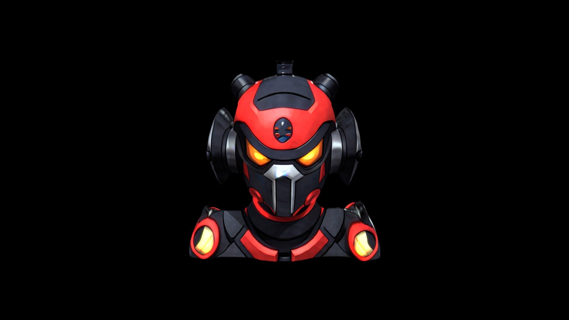 Helmet Mask Robot Cartoon 1386 - Download Free 3D model by klrxyz ...