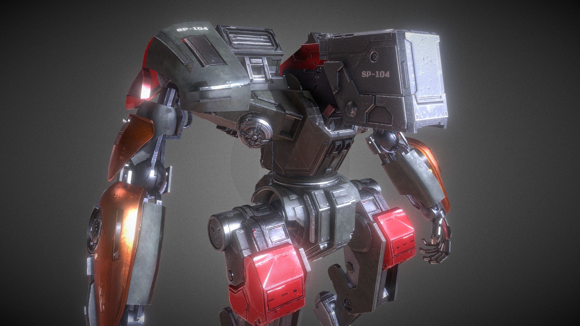 Military Support Mech - 3D model by LeonSaladin [10c7976] - Sketchfab