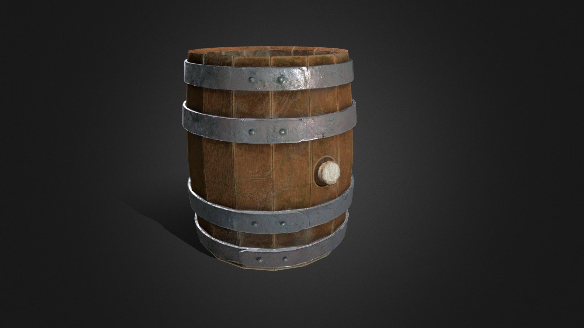 Battered barrel asset - Download Free 3D model by bespilya ...