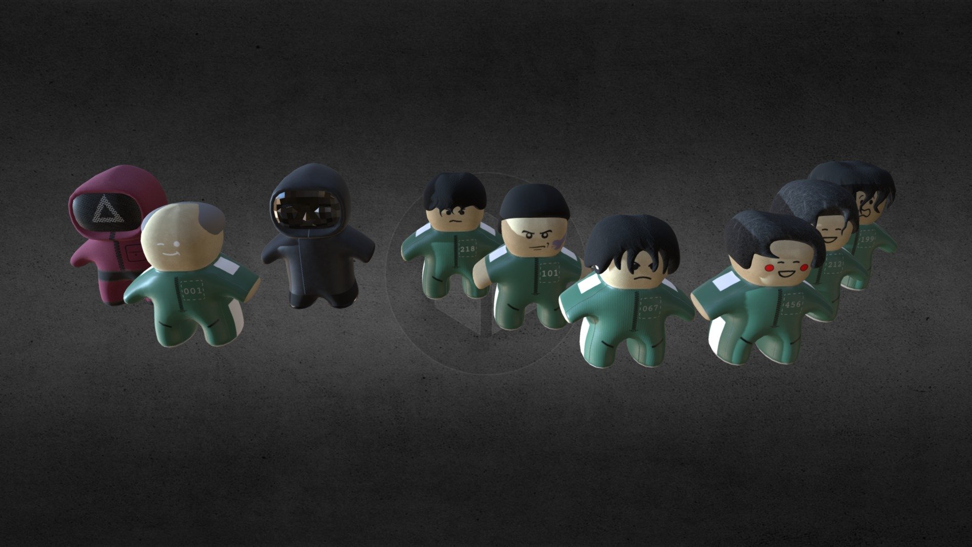 Squid Game Toys - Download Free 3D model by Nameerf (@freemannameerf ...