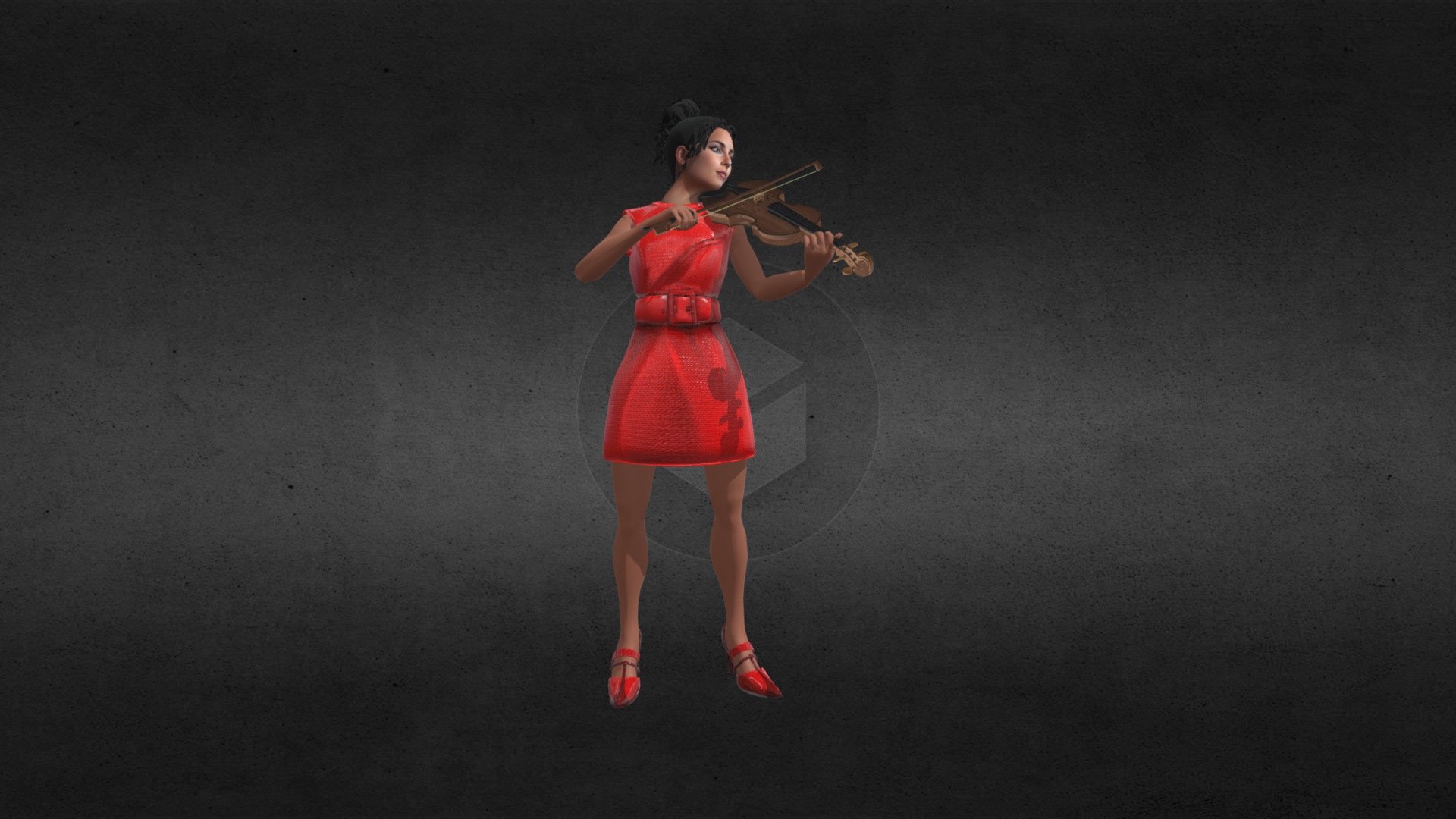 Female Violin Player Violinist - 3D model by imanboer [10cd089] - Sketchfab