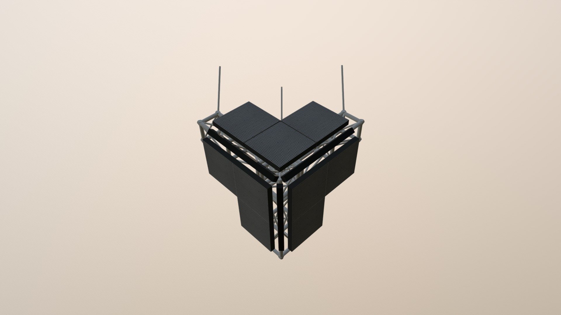 LED Panel & Strip Lighting Cube - 001 - Textured - 3D model by Jrmy ...