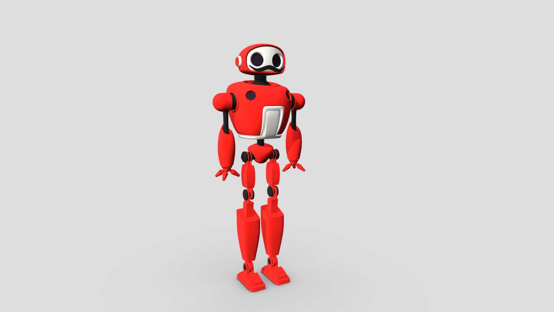 Robot with Mustache - Download Free 3D model by metekrts [10d2efb ...