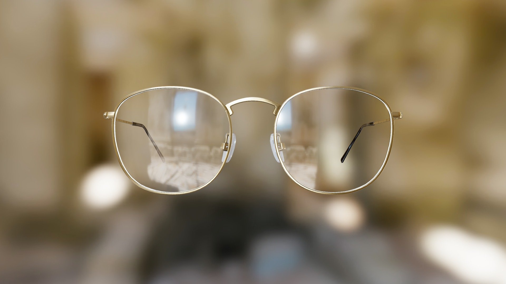 Generic Metal Frame Wellington Glasses (Gold) - 3D model by VirTry ...