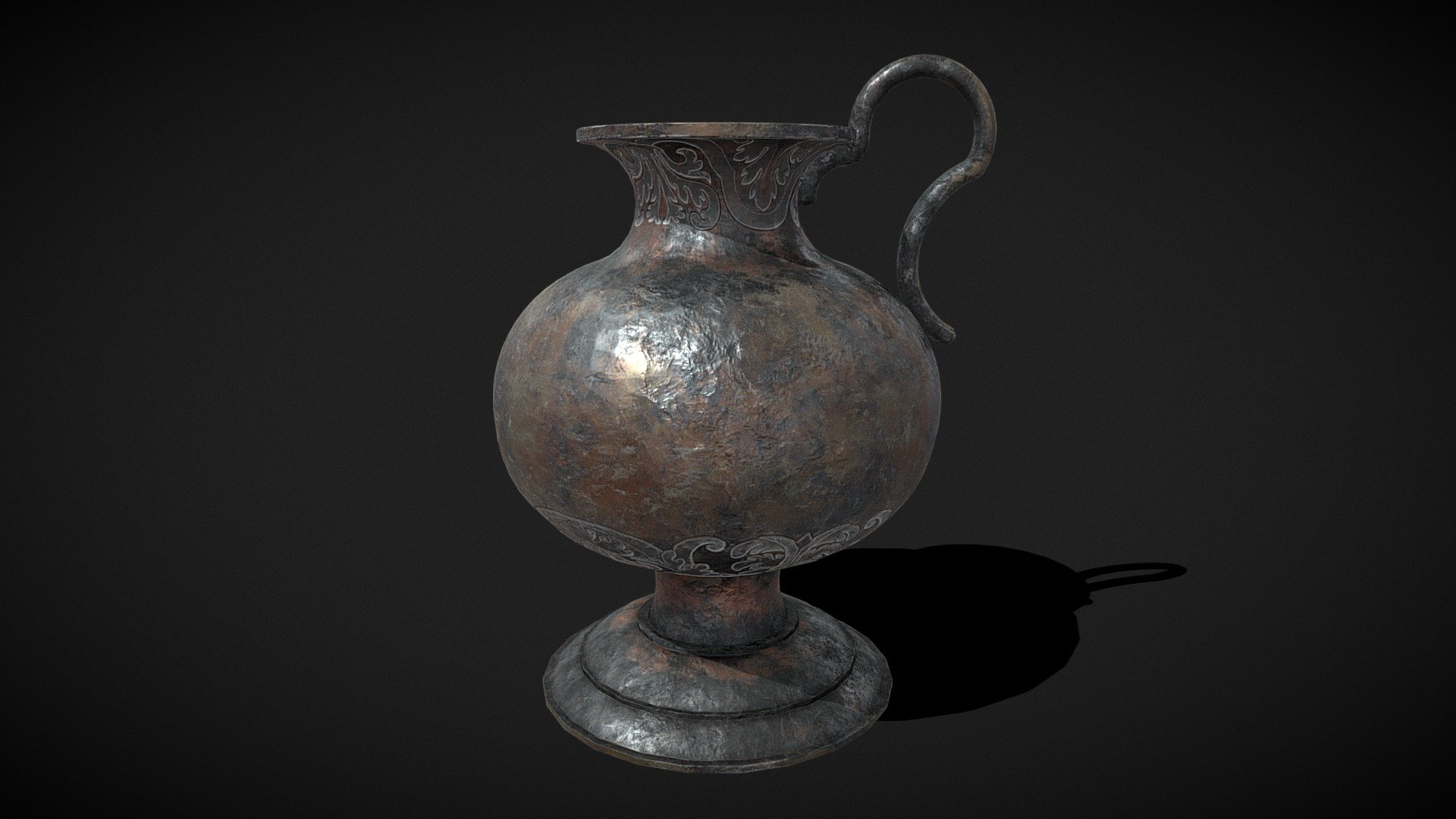 Medieval Pewter Pitcher - Buy Royalty Free 3D model by ...