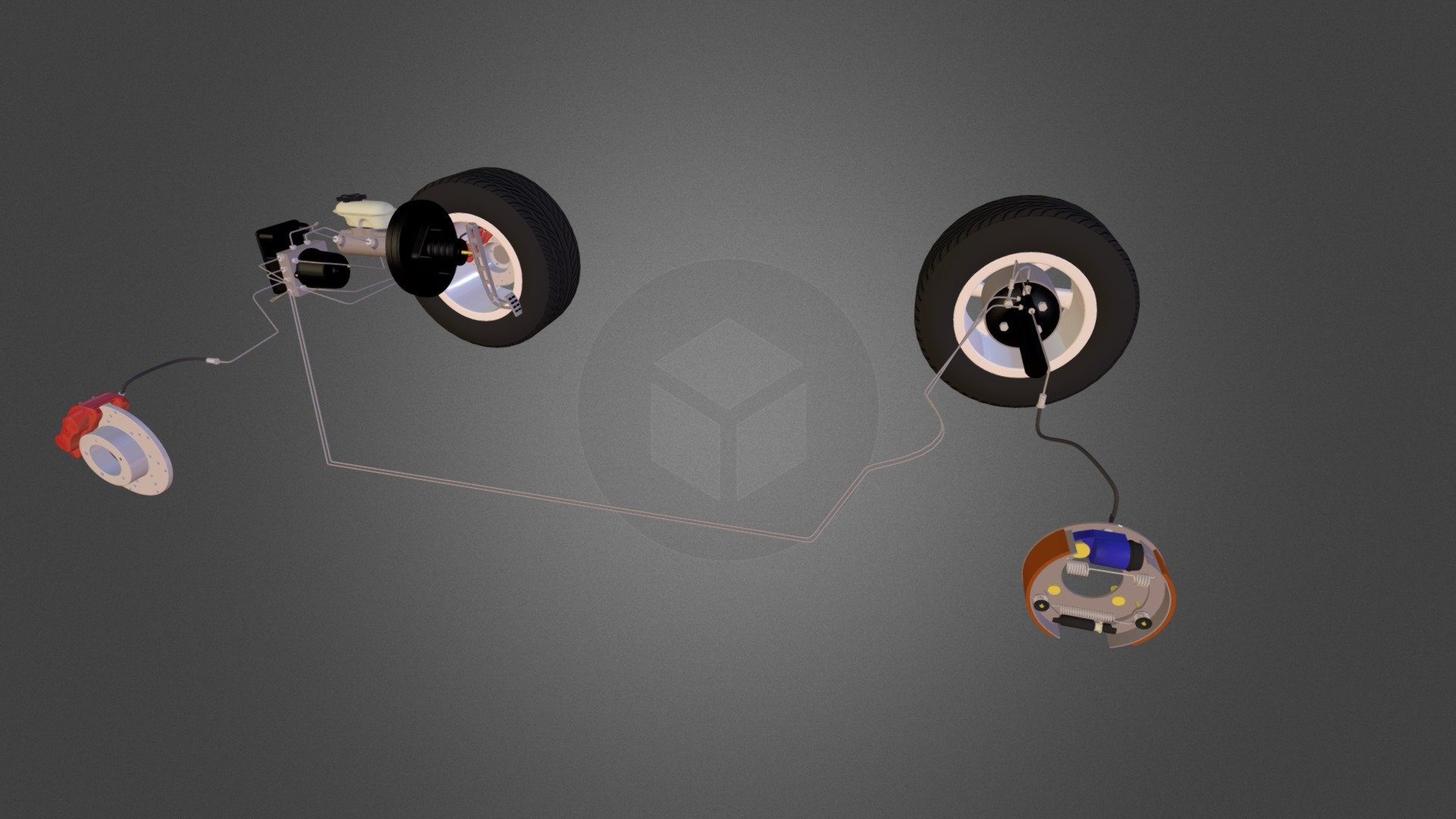 Car Braking System - 3D model by wrapped [10d7428] - Sketchfab