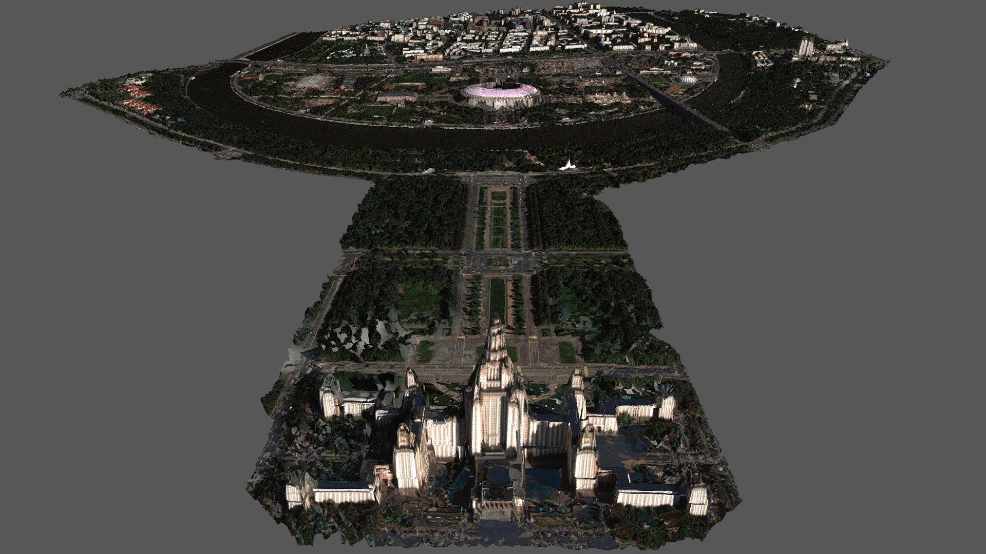 Moscow. Sparrow Hills / Khamovniki District - Download Free 3D model by ...