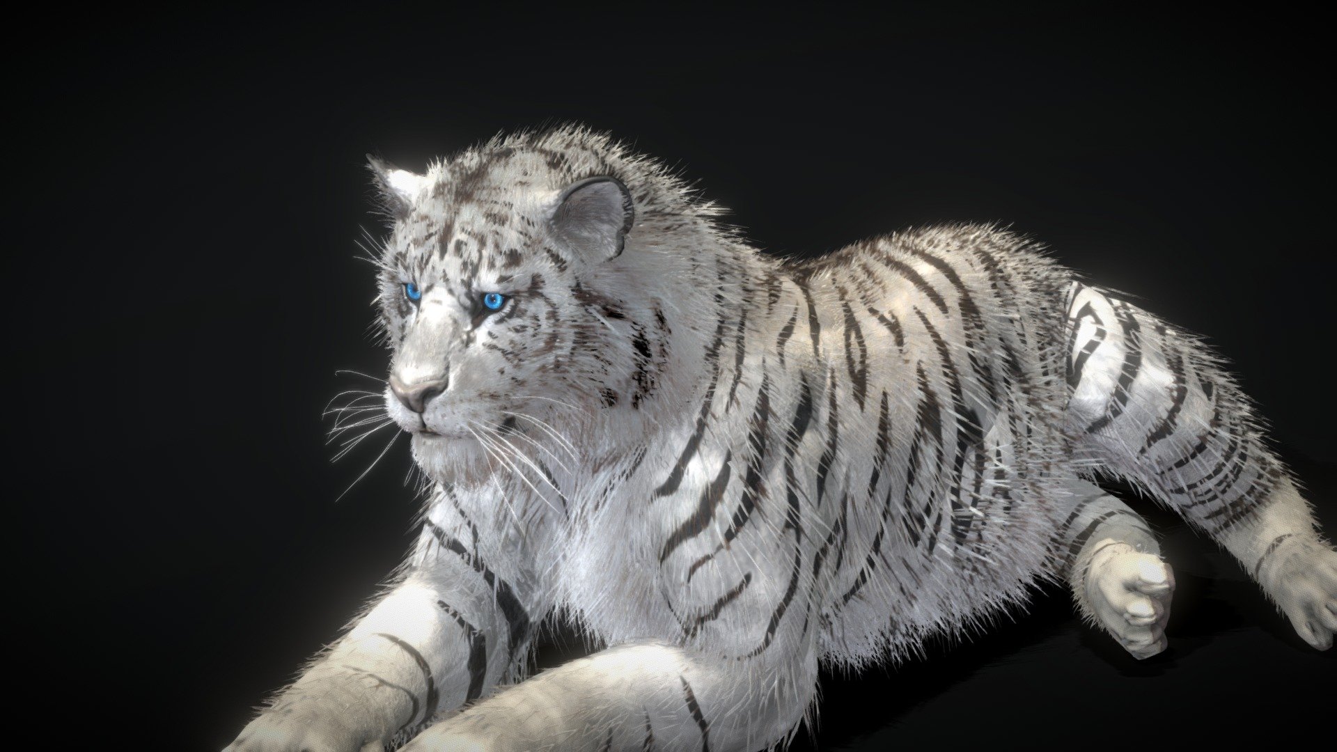 White Tiger - Buy Royalty Free 3D model by Nestaeric [10dc552 ...
