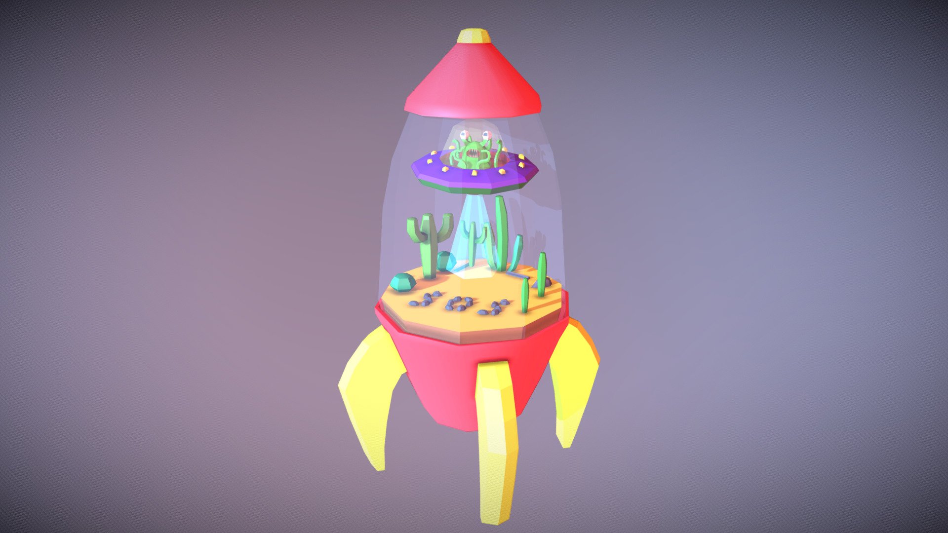 Low Poly Alien On Adventure - 3D model by Michelle Schmidt ...