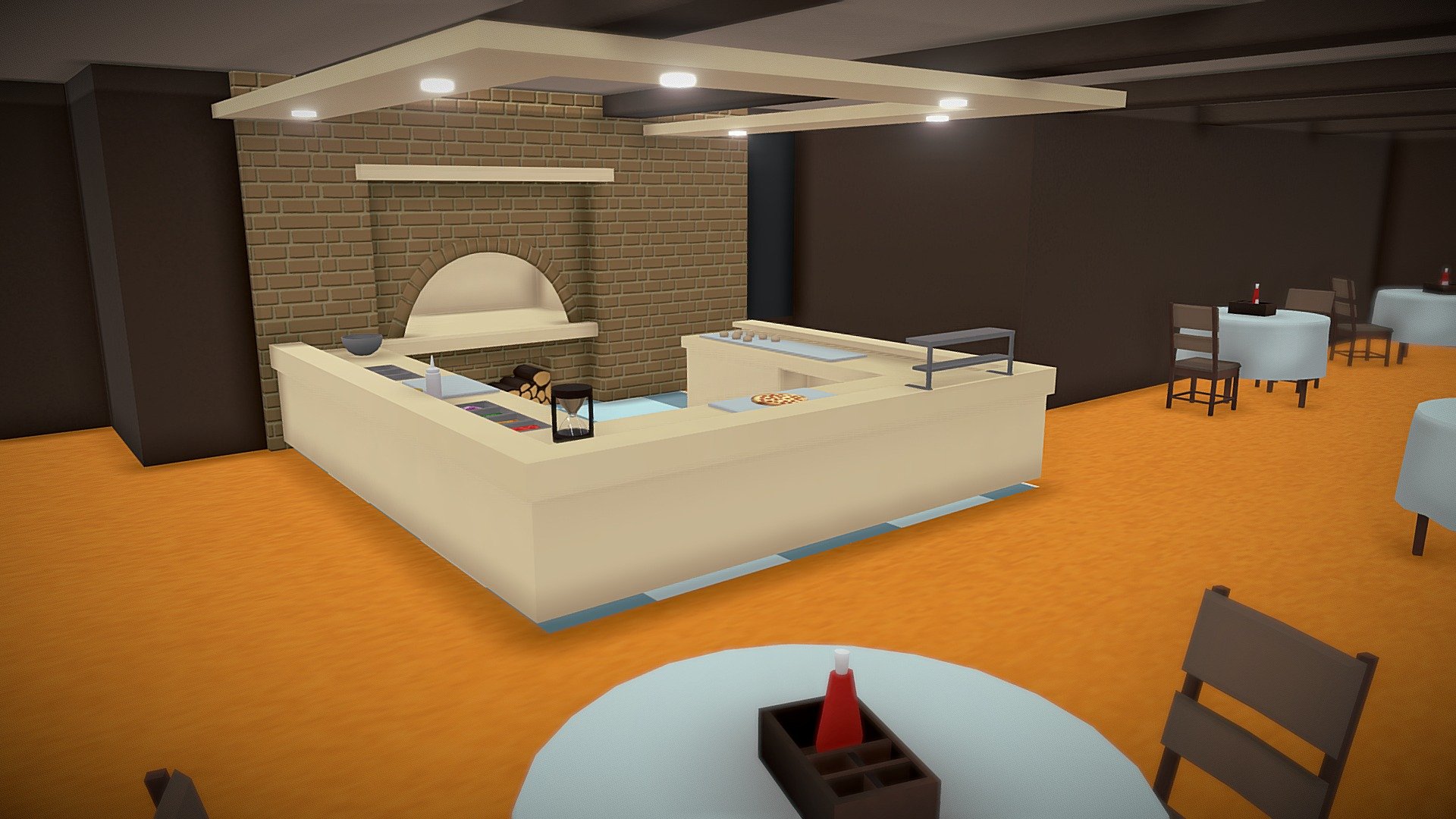 Pizzeria Low Poly Scene - Buy Royalty Free 3D model by POLYTRICITY ...