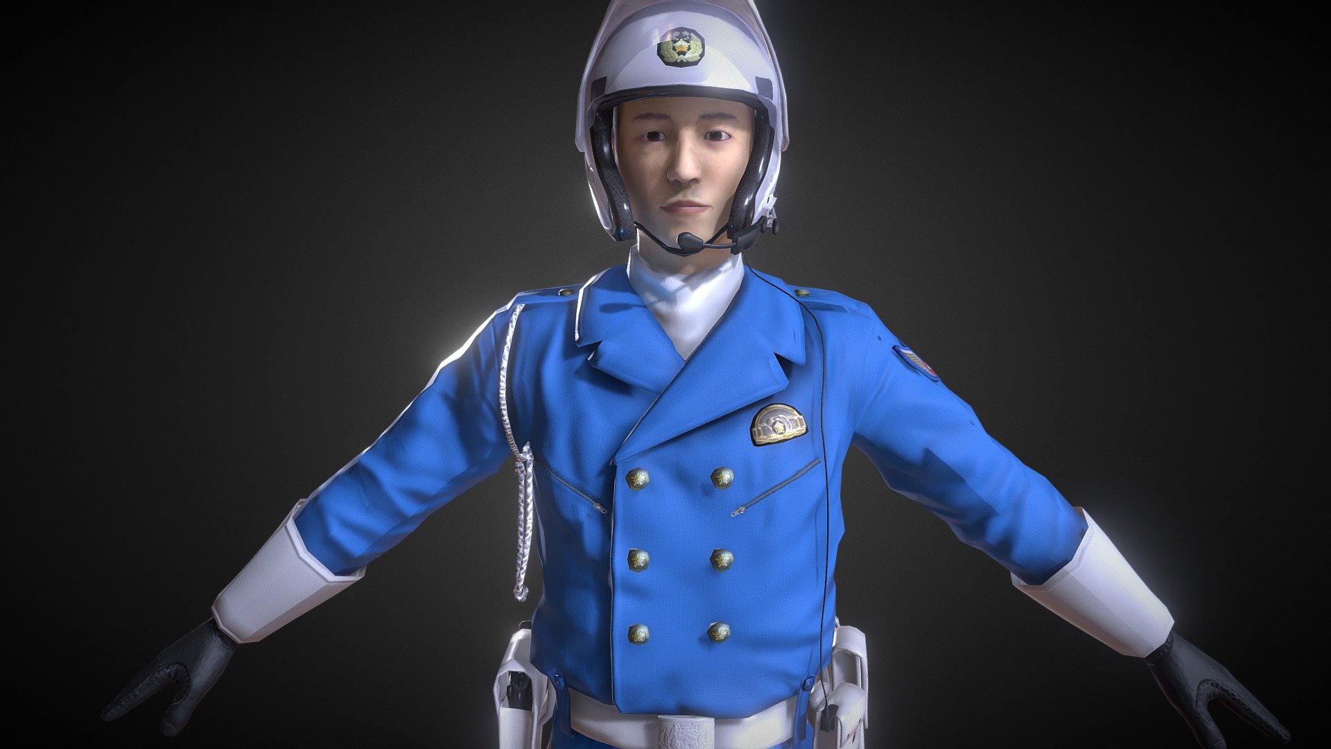 Japanese Traffic Police 0003 - Buy Royalty Free 3D model by animod ...