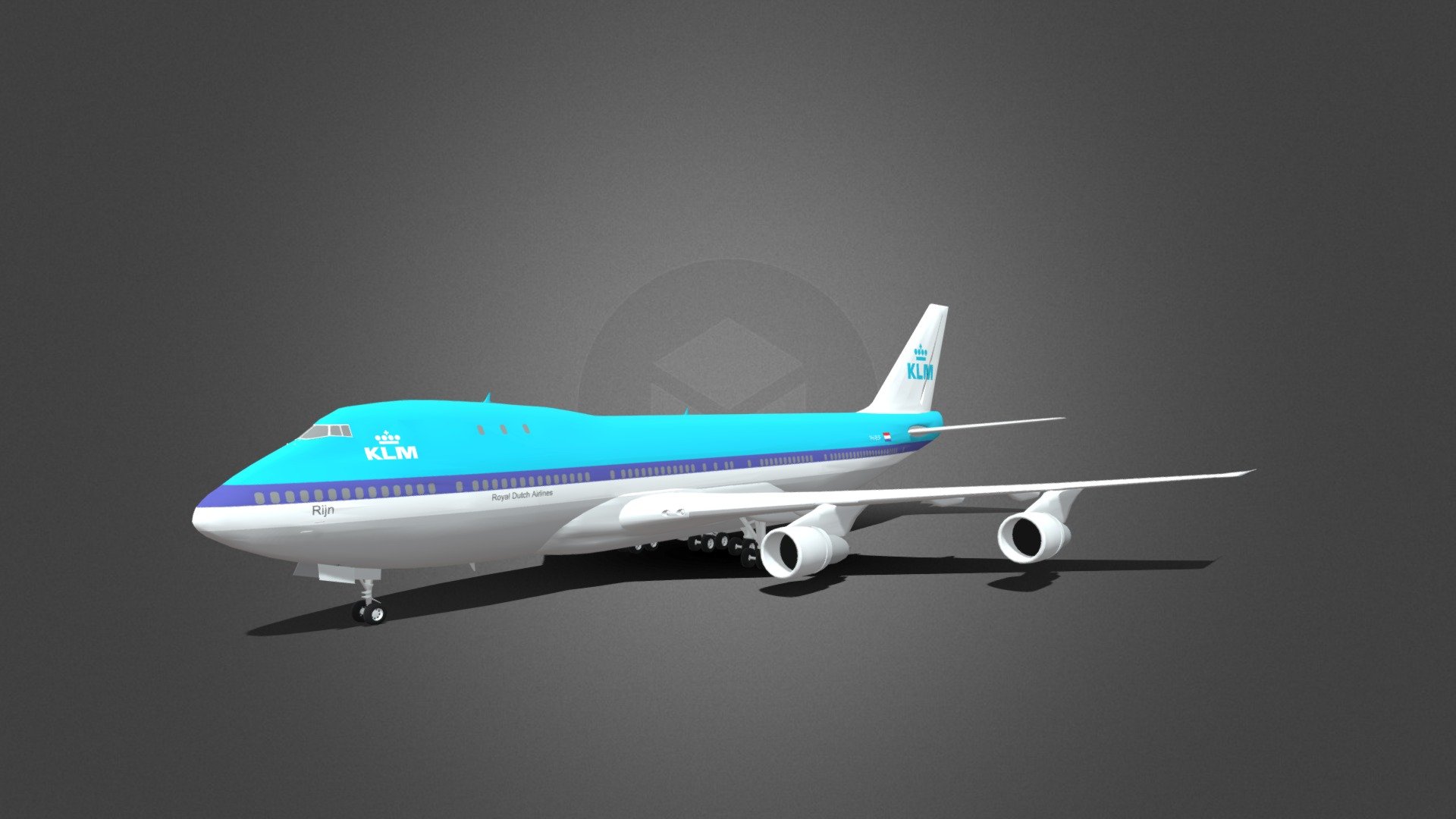 klm 747 - Download Free 3D model by zairiq zairiq (@zairiqzairiq ...