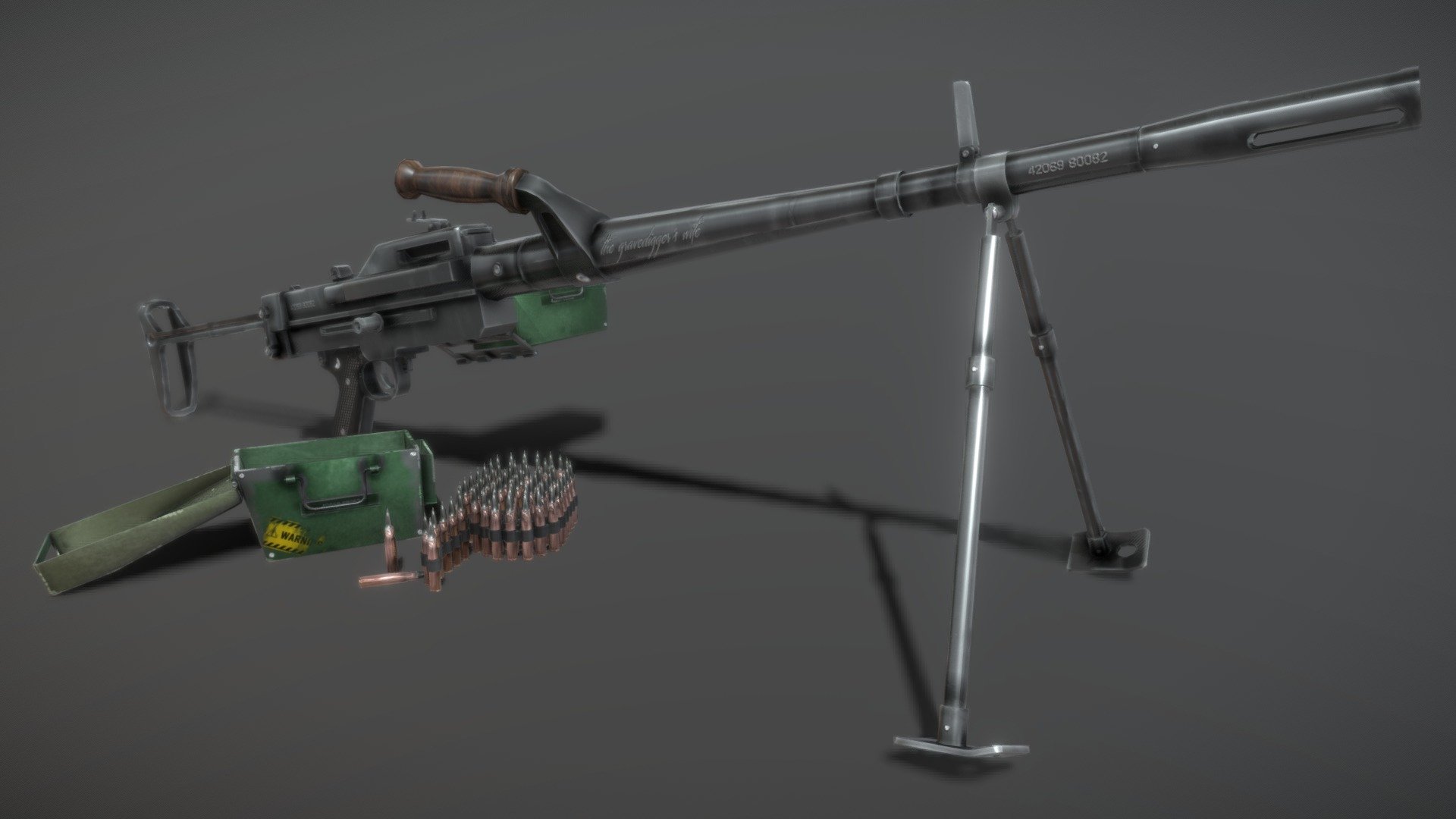 TGW-52 : French Machine gun - Download Free 3D model by Gwenaël Hervé ...