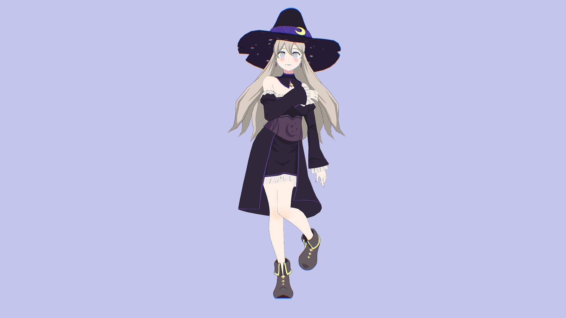 Anime Character - Witch Girl - 3D Model - Buy Royalty Free 3D model by ...