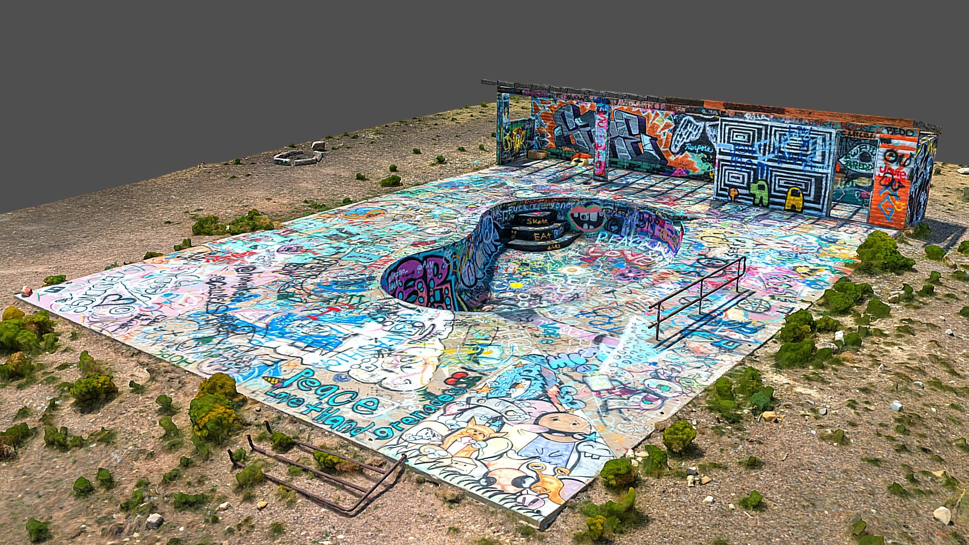 Graffiti Pool - Rt 66 - Buy Royalty Free 3D model by Parker Hill ...