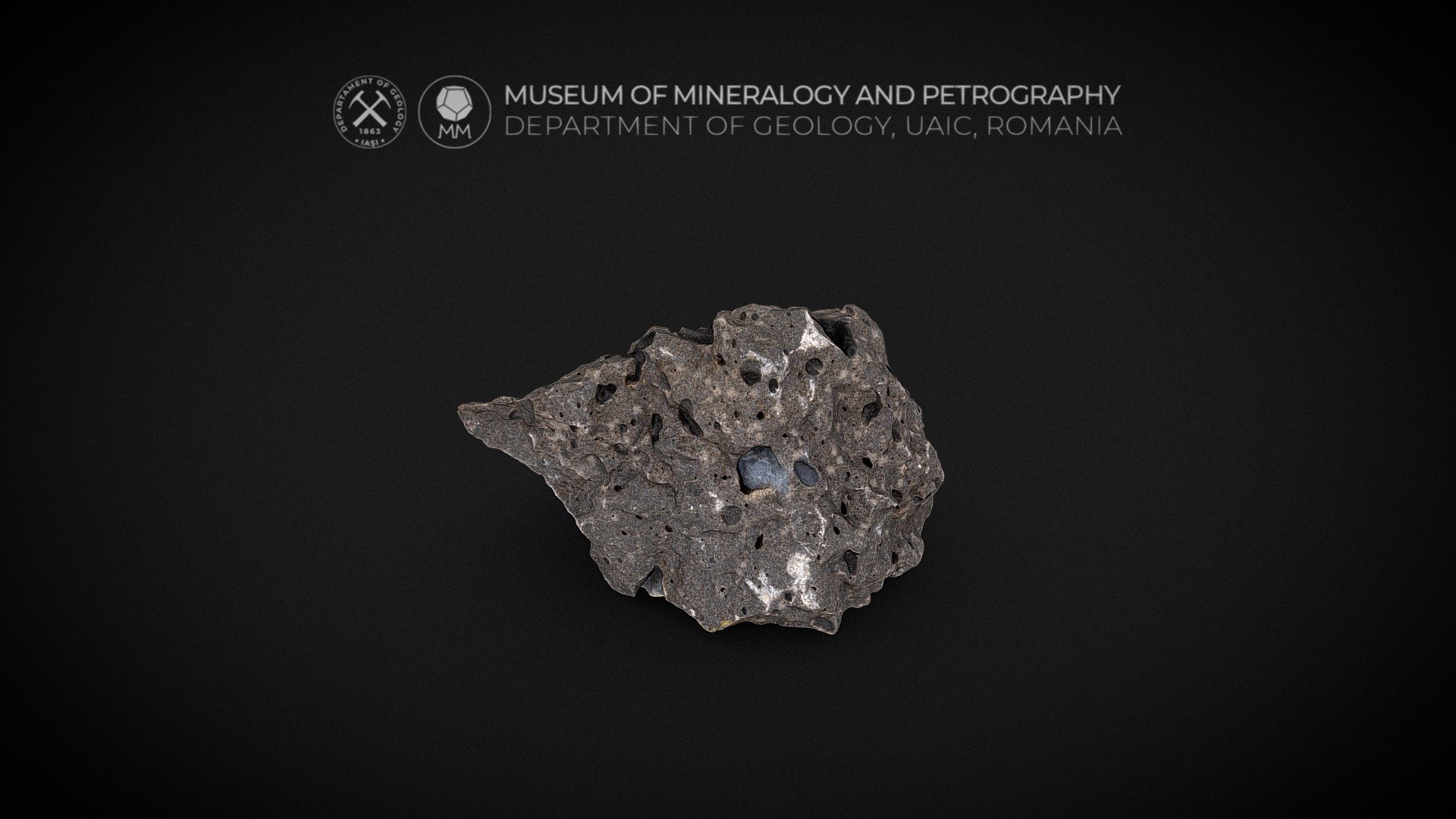 Scoriaceous Basalt (igneous rock) - 3D model by Museum of Mineralogy ...