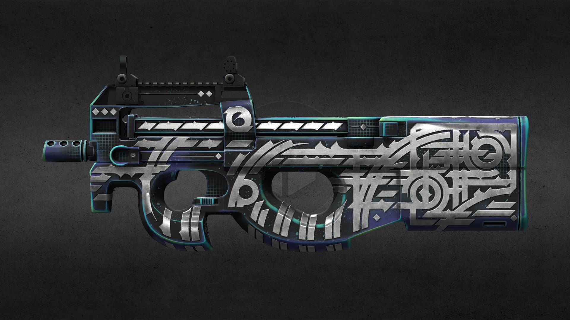 P90 Handwritten v5 - 3D model by cursorYX [10faf7c] - Sketchfab