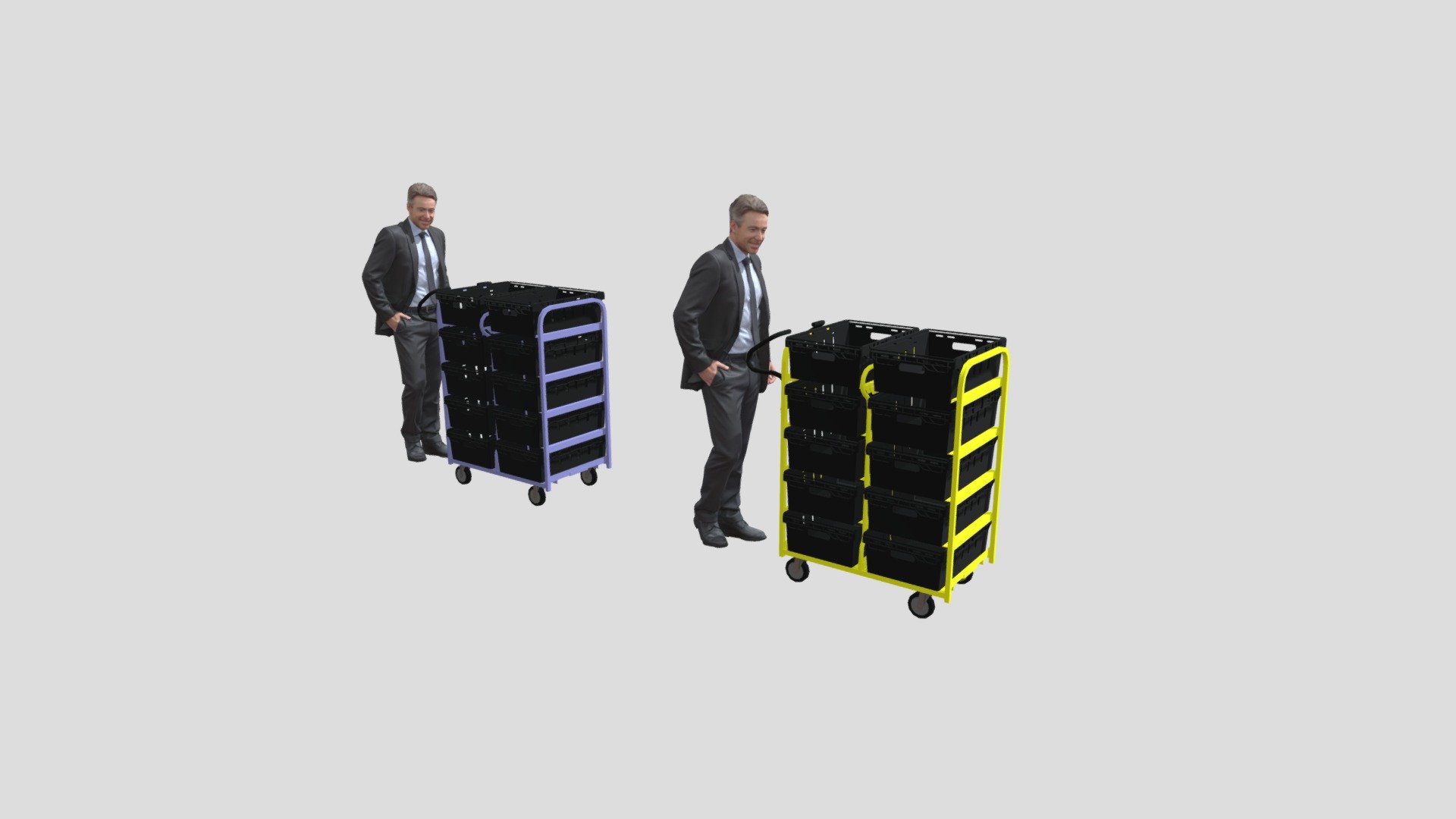 AW-NAT10218 10 Box Trolley With 200mm Totes - 3D model by 3D-VIEW ...