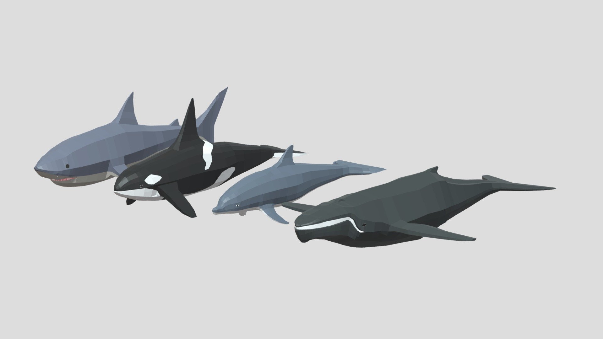Cartoon Sea Animals Pack - Buy Royalty Free 3D model by Philip Storm ...
