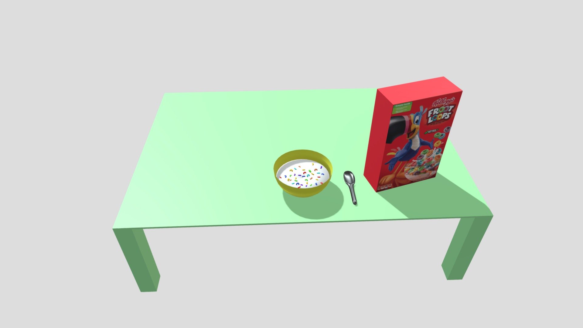 table with froot loops - Download Free 3D model by timmy ...