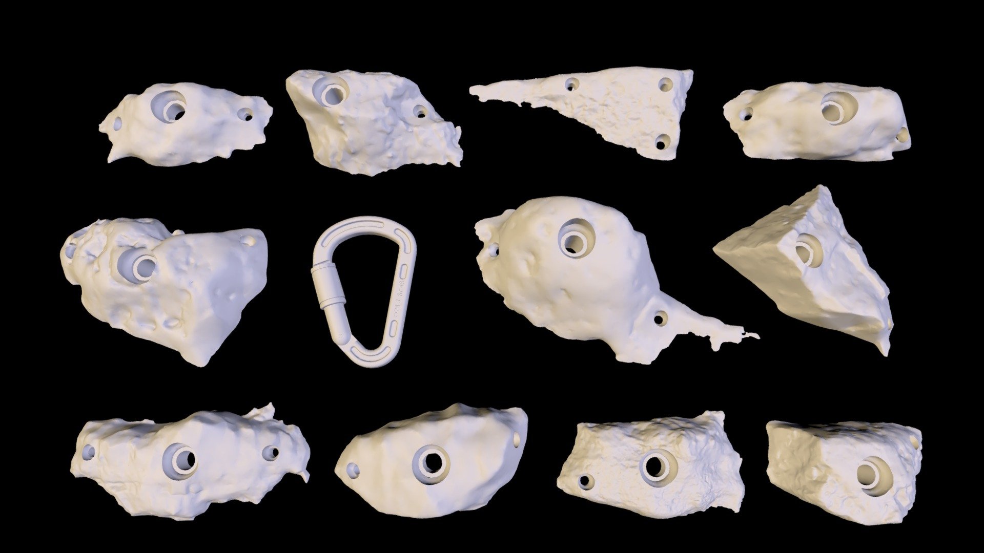 Assorted Limestone Climbing Hold Set - 3D model by Imitation Climbing ...