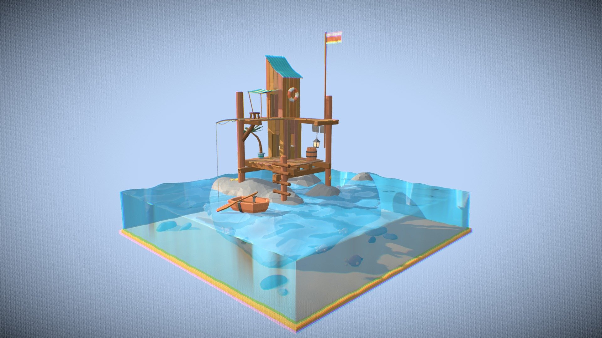 Little sea house - Download Free 3D model by LinjieFan [1104744 ...