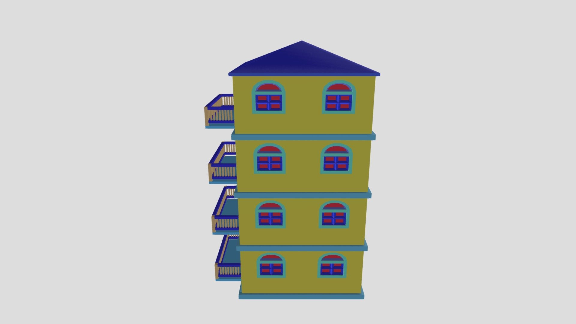 3D House Building - Download Free 3D model by Zaryabgull [1105b49 ...