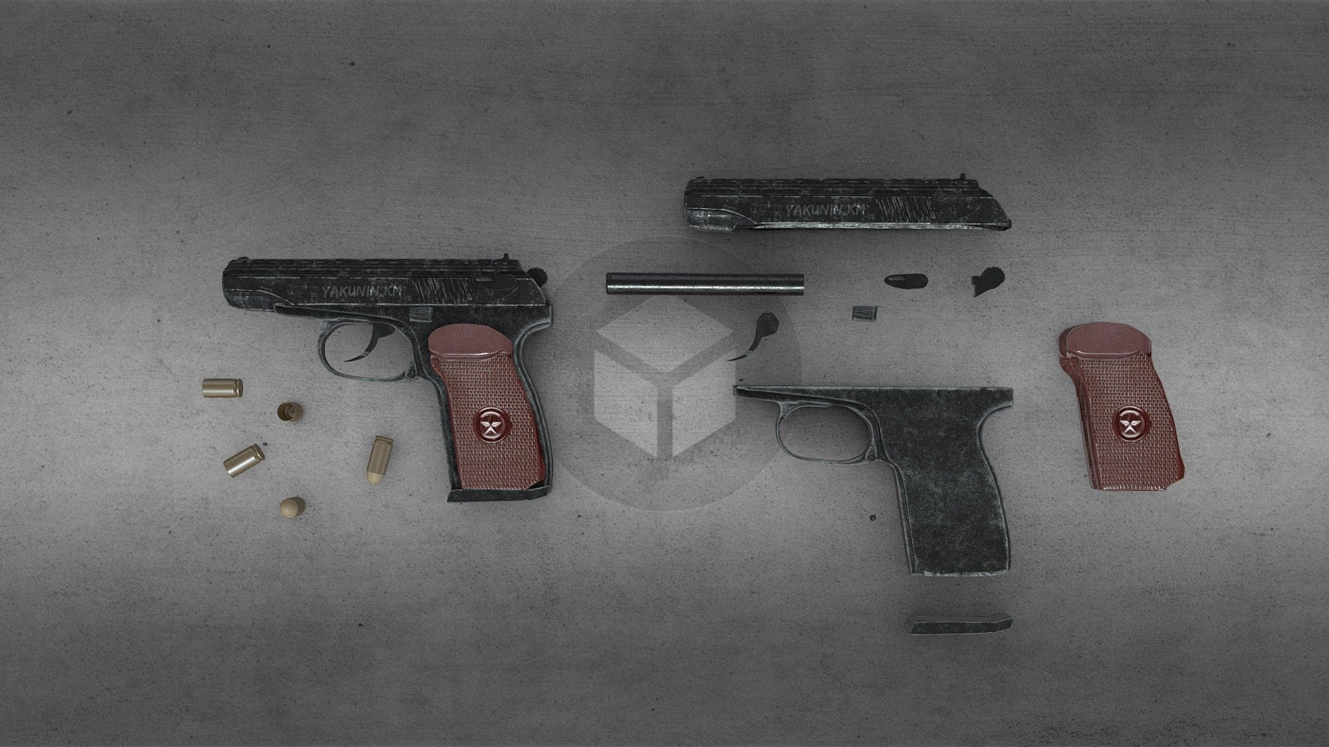 The Makarov pistol - Download Free 3D model by JakOuNien [1108852 ...
