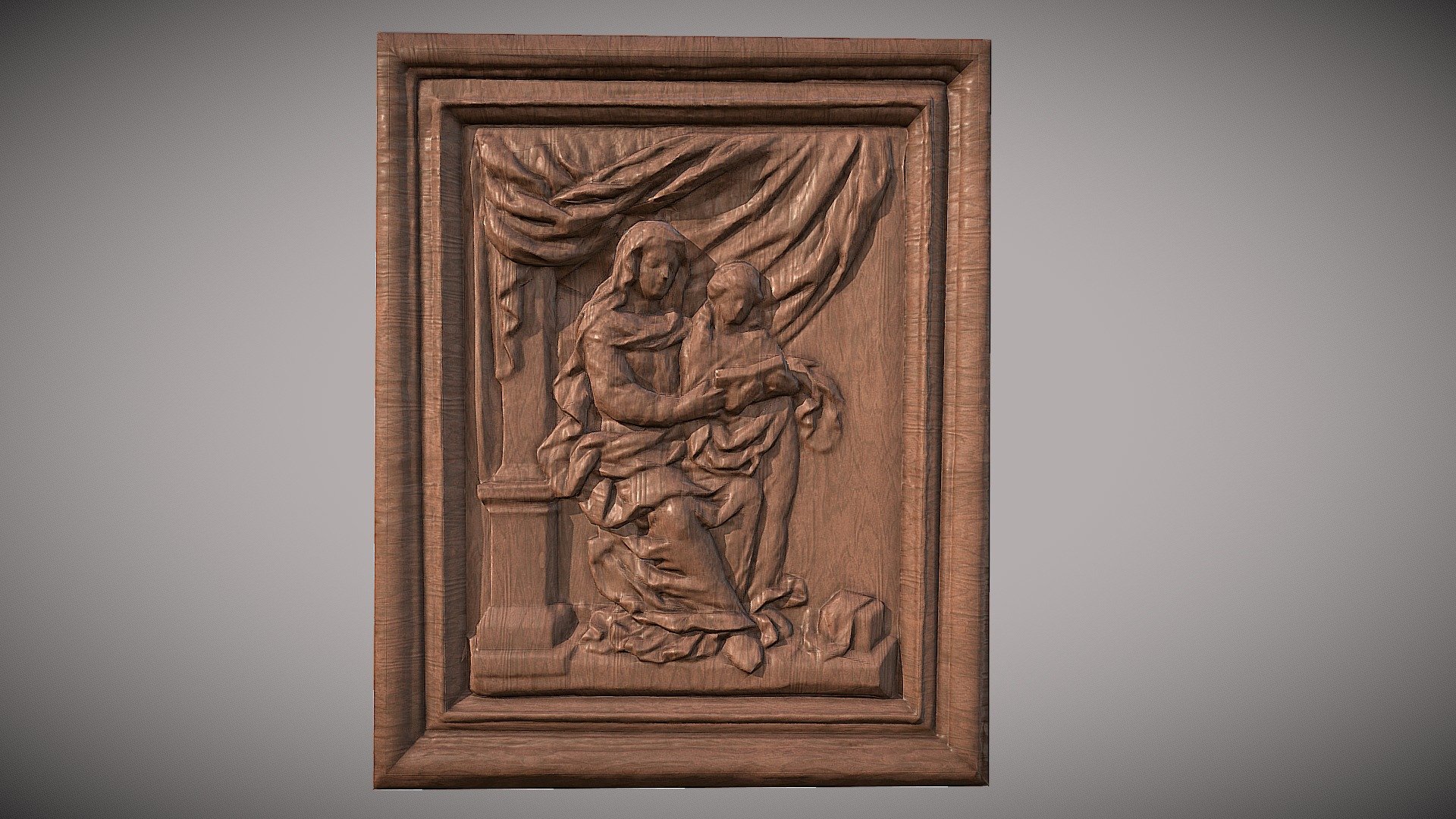 Wooden Frame Bas-Relief - Buy Royalty Free 3D model by Léonard_Doye ...