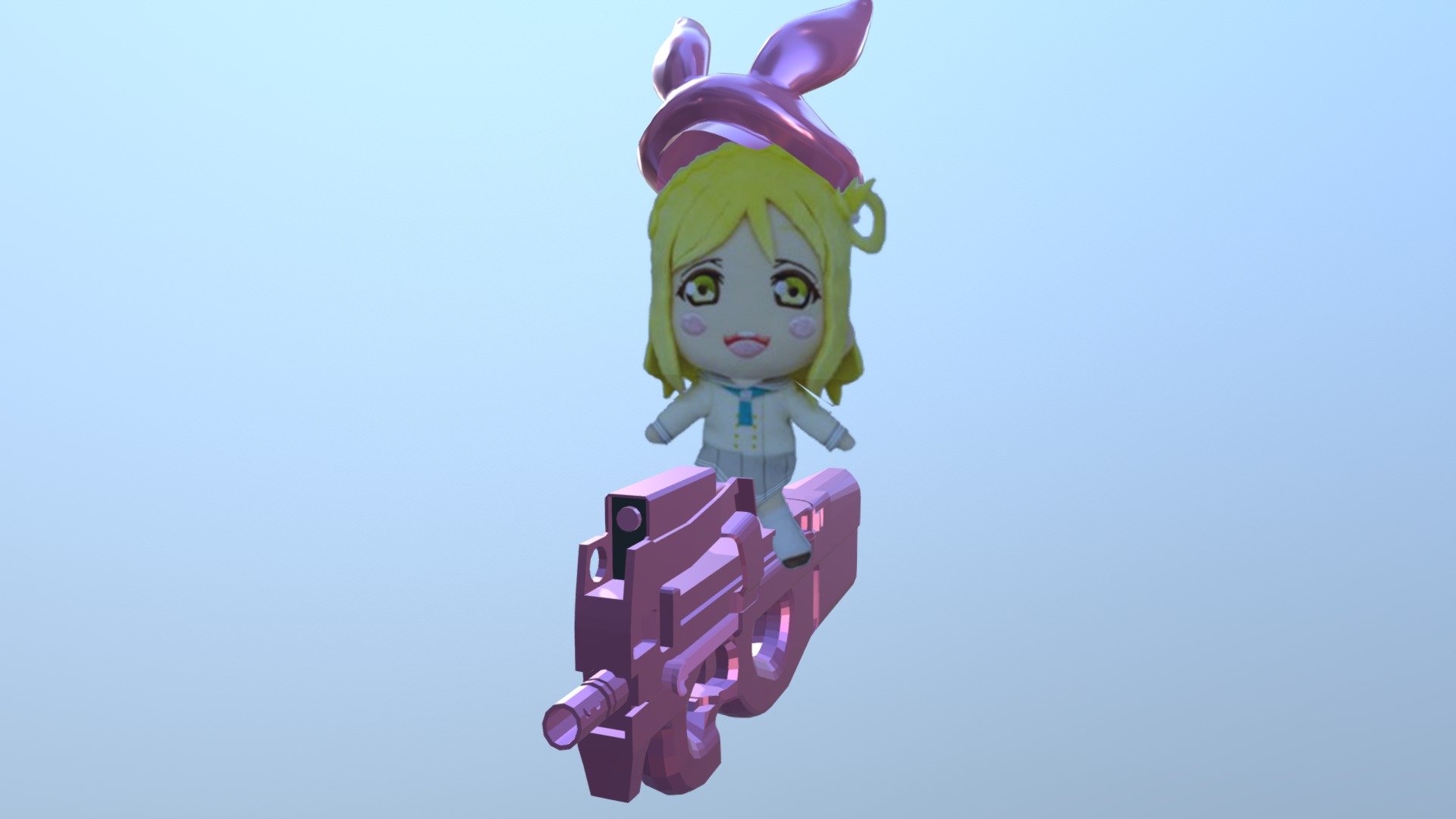 P90 P-chan (SAO Alternative GGO) papercraft test - Buy Royalty Free 3D ...