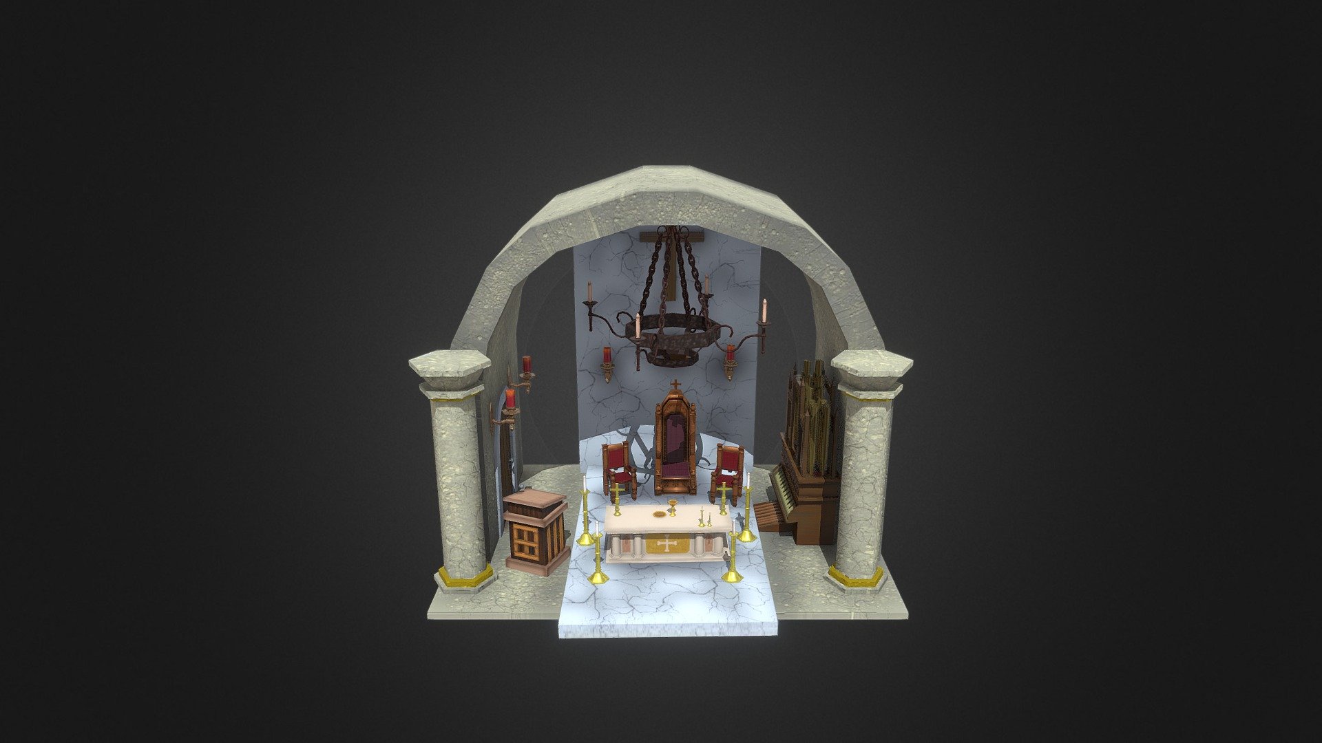 Diagrama de altar de iglesia - 3D model by Micaela.Vergara [110d6a4 ...